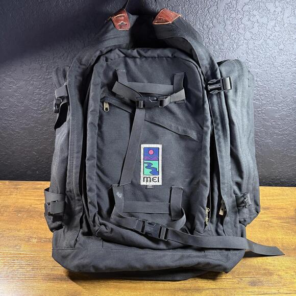 Other | Vintage Mei Travel Backpack Black Convertible Carry On Bag ...